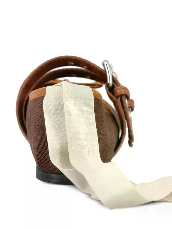 Miu Miu Buckle-strap Ballet Flats - Brown