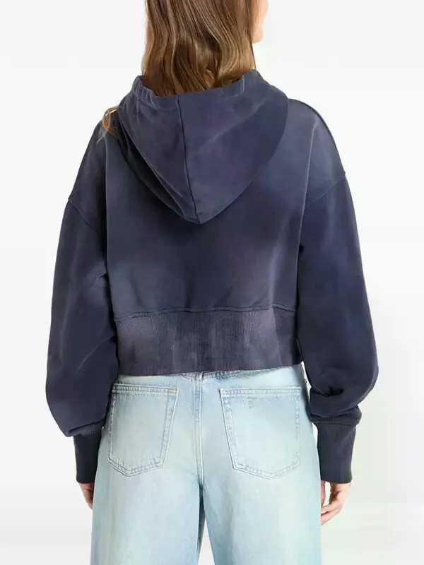 DIME Cropped Zip-fastening Hoodie