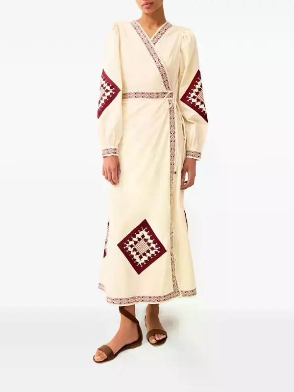MARIE OLIVER Naomi Embroidered Midi Dress