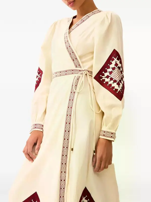 MARIE OLIVER Naomi Embroidered Midi Dress