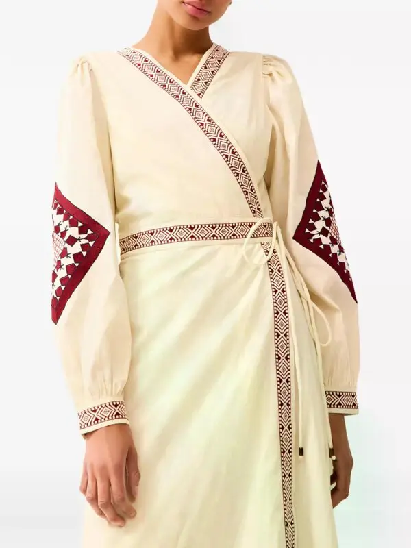 MARIE OLIVER Naomi Embroidered Midi Dress