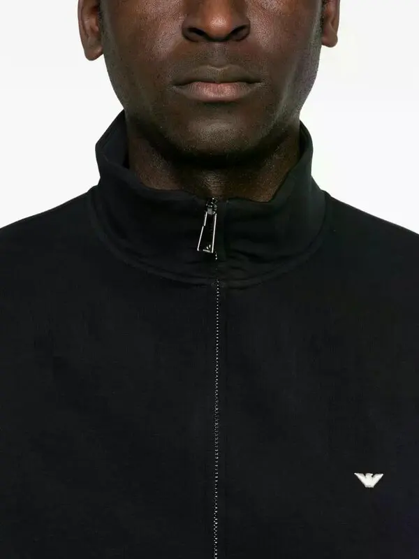 Emporio Armani Zip Mock-neck Sweatshirt