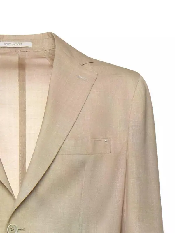 Eleventy Single-breasted V-neck Blazer - Neutrals