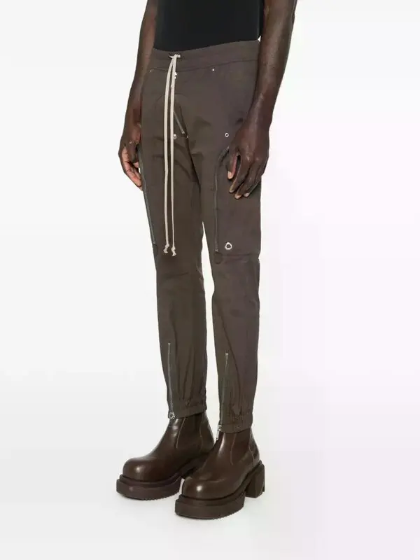 Rick Owens Bauhaus Zip Cargo Pants - Brown