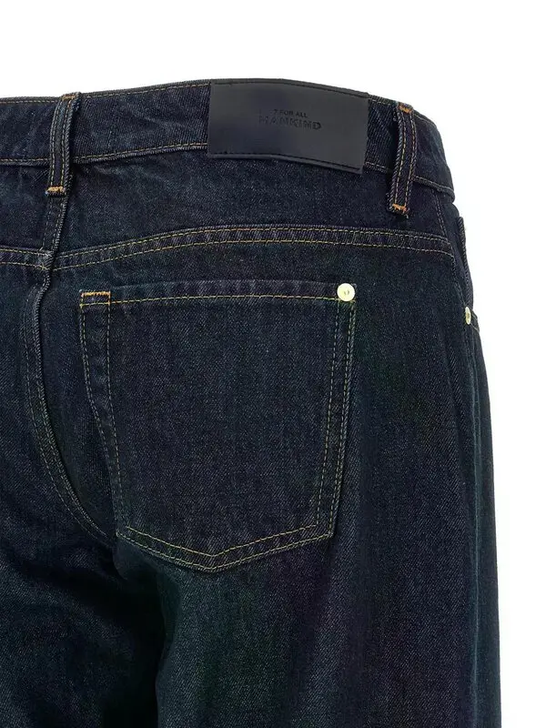 7 For All Mankind Contrast Stitching Five-pocket Jeans