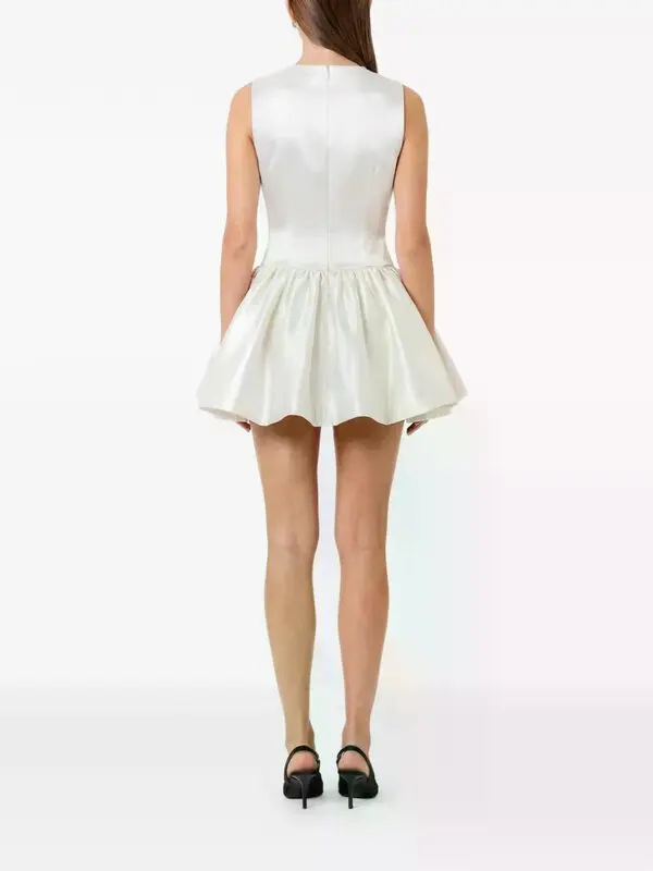 NICHOLAS Karina Gathered Mini Dress - White