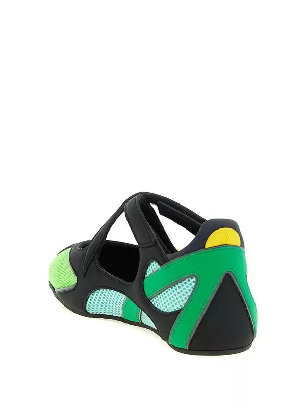 Attico Adjustable Strap Ballet Flats - Black