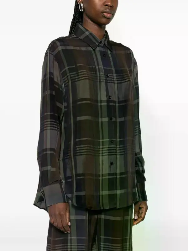 THE FRANKIE SHOP Peri Sheer Button-up Shirt