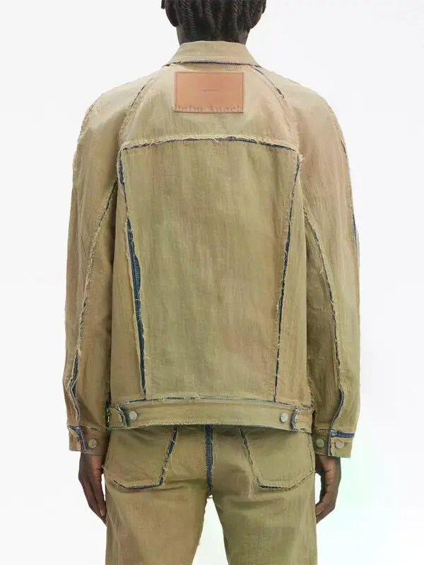 Palm Angels Logo-patch Ripstop Denim Jacket