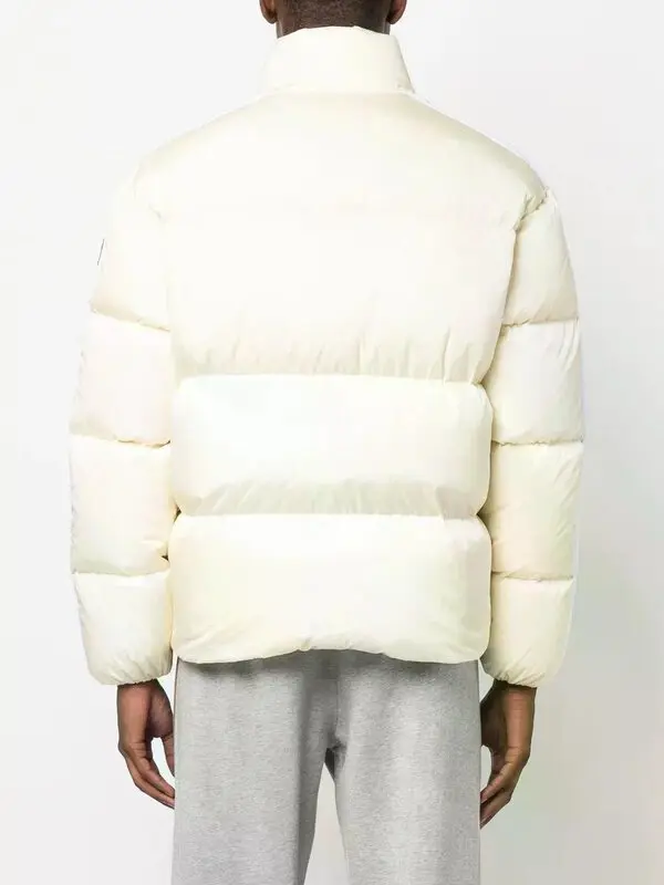 Palm Angels Padded Short Jacket With Logo Trim