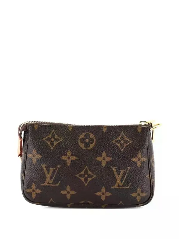 LOUIS VUITTON Pochette Accessoires Monogram Canvas Mini Clutch - Brown