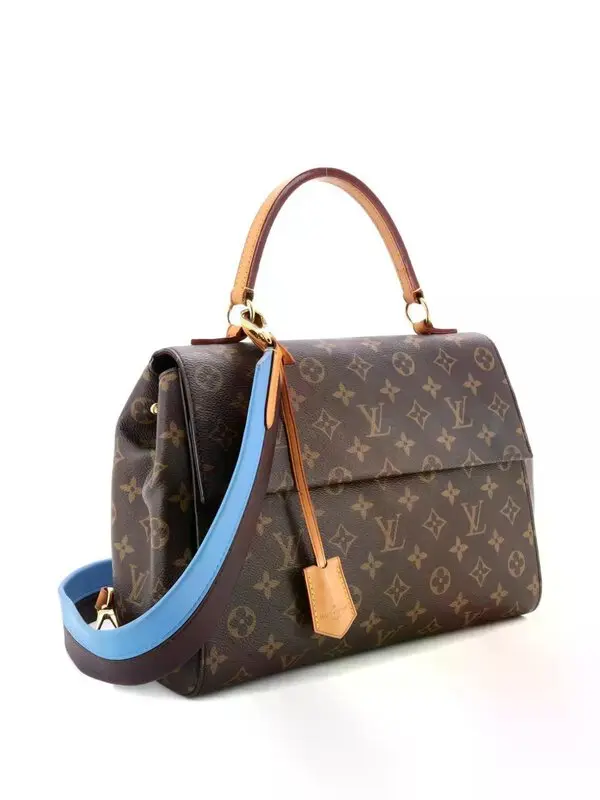LOUIS VUITTON Cluny Top Handle Mm Monogram Canvas Shoulder Bag - Brown