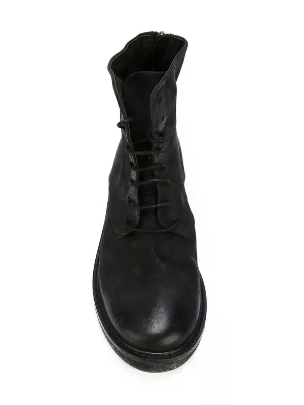 Marsèll Distressed Leather Combat Boots