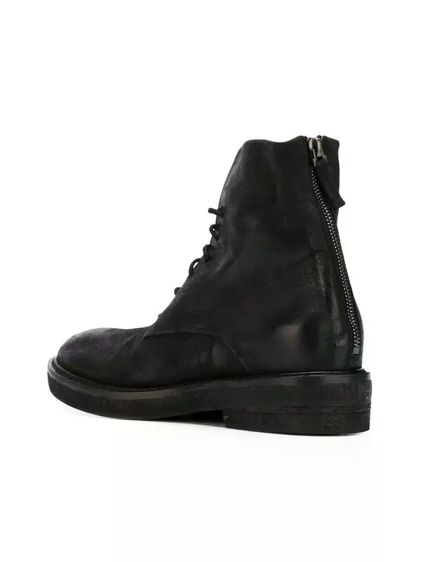 Marsèll Distressed Leather Combat Boots