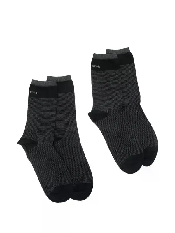 Marc O'polo Striped Socks - Grey