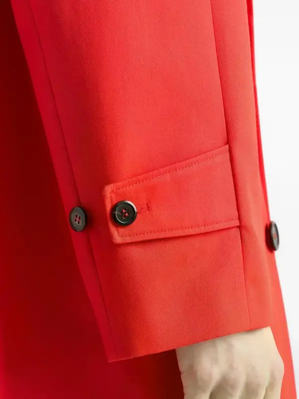 Prada Technical Gabardine Coat - Red