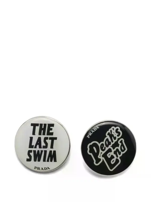 Prada Logo Pins - Black