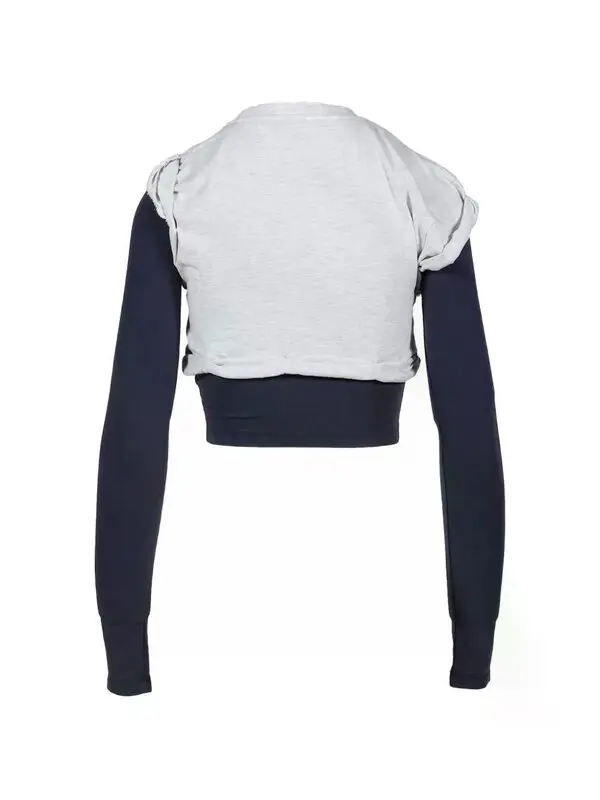 We11Done Cropped Sweatshirt With Draped Detailing