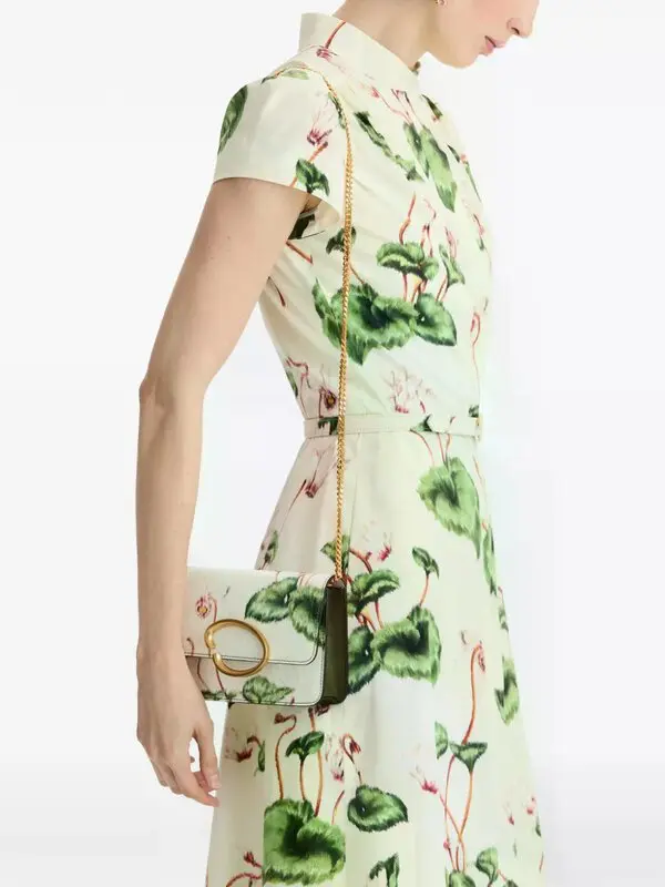 Oscar De La Renta Mini Floral-print Clutch