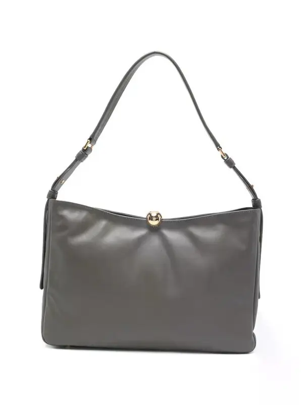 Furla Leather Shoulder Bag With Gold-tone Hardware - Grey