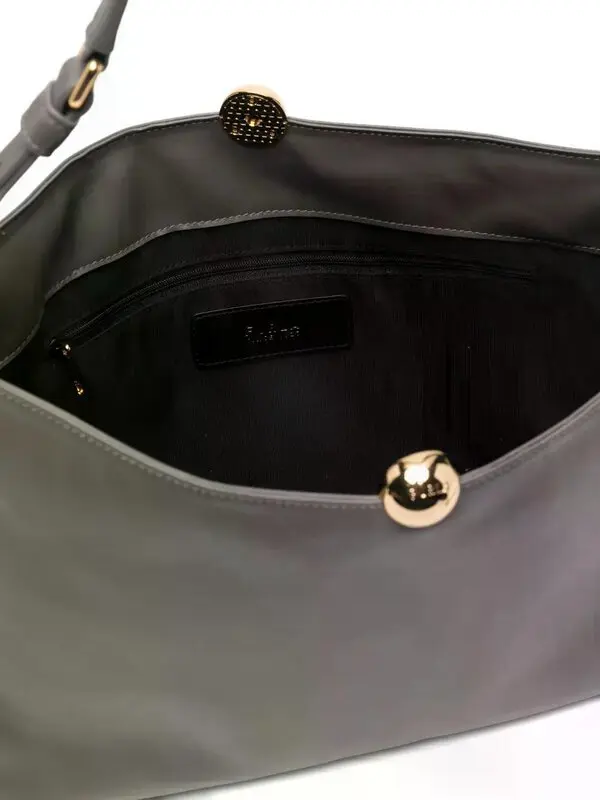 Furla Leather Shoulder Bag With Gold-tone Hardware - Grey