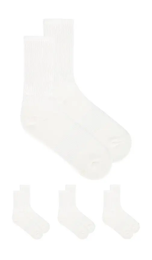 SKIMS Tube Crew Sock 3 Pack - Chalk