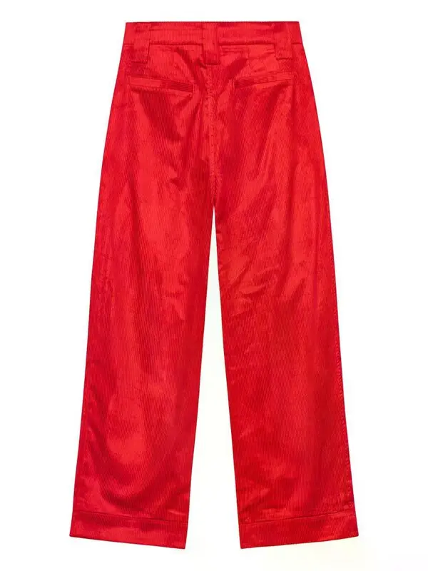 GANNI Pleated Corduroy Trousers