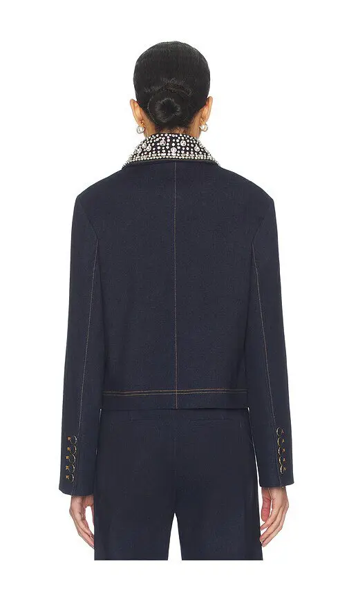Veronica Beard Embellished Barrington Jacket - Midnight Wash