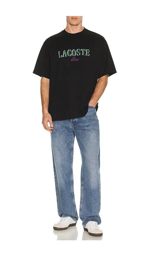 Lacoste Loose Fit Logo Tee - Black
