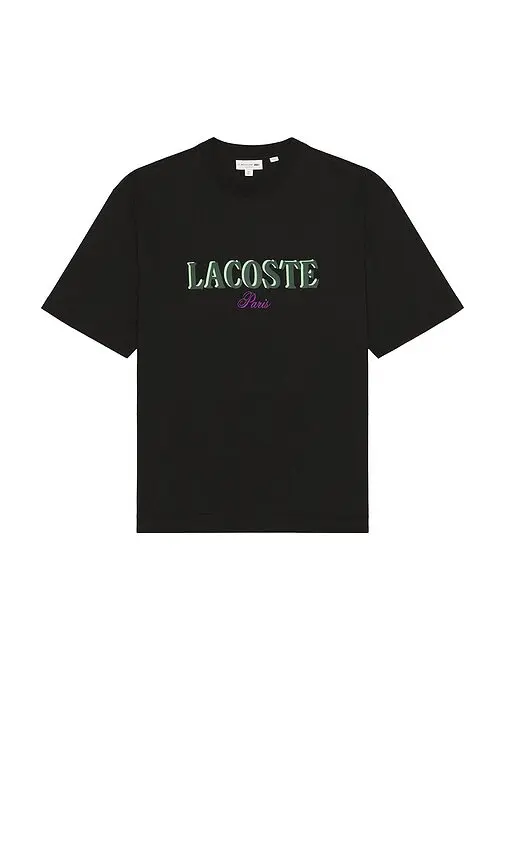 Lacoste Loose Fit Logo Tee - Black