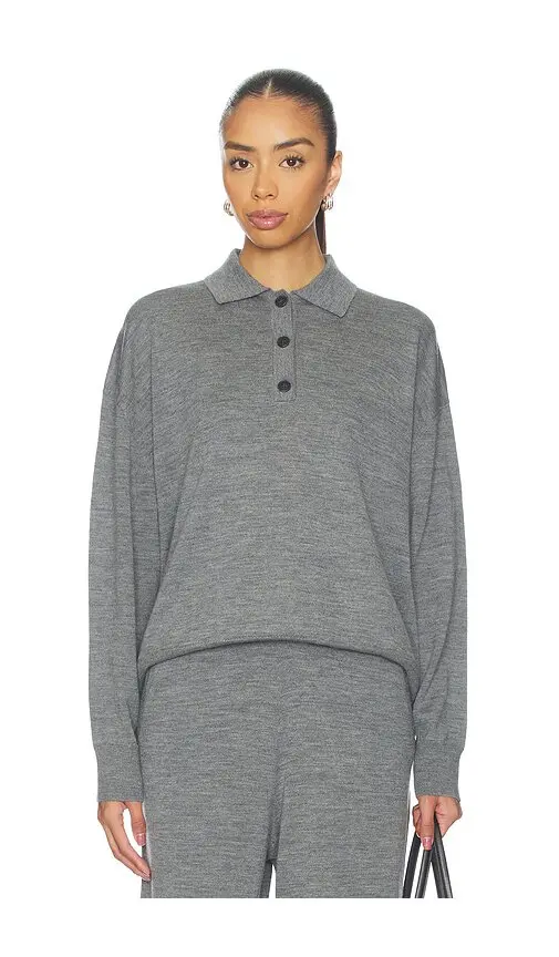 ANINE BING Lee Polo Sweater