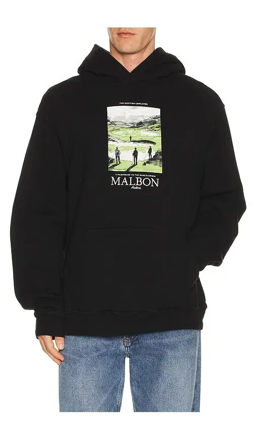MALBON Fesque Lowlands Hoodie - Black
