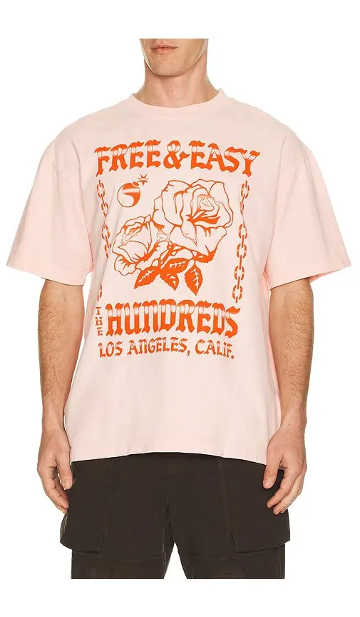 THE HUNDREDS X Free And Easy Rose T-shirt - Pink