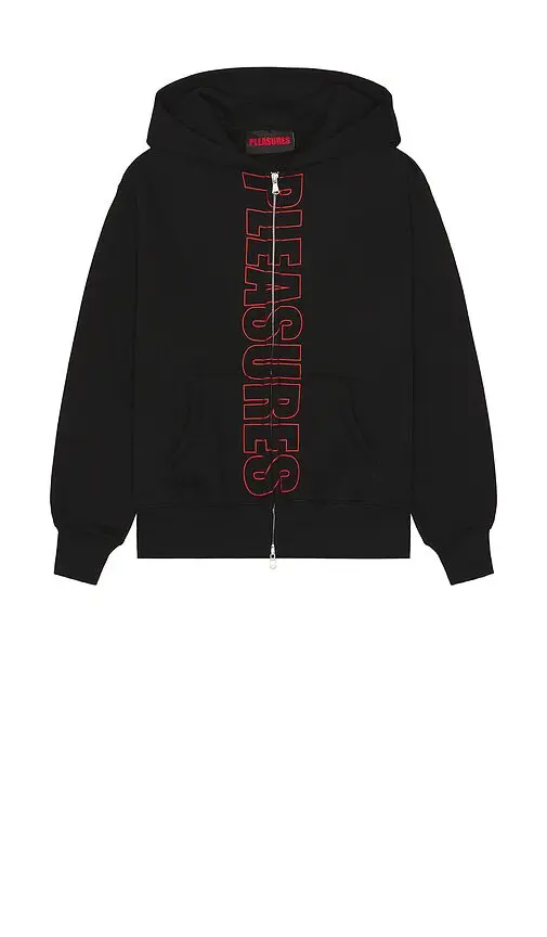 PLEASURES Impact Zip Hoodie - Black