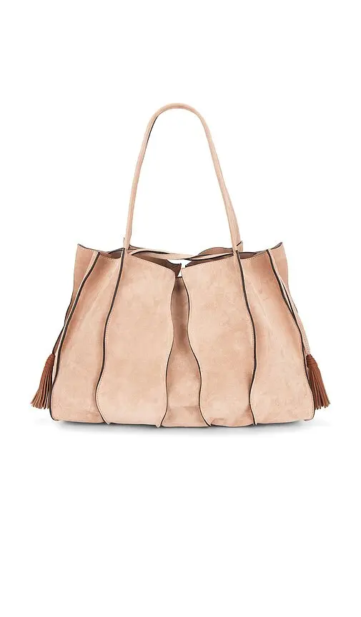 Ulla Johnson Adria Pleated Wave Tote Bag - Sienna