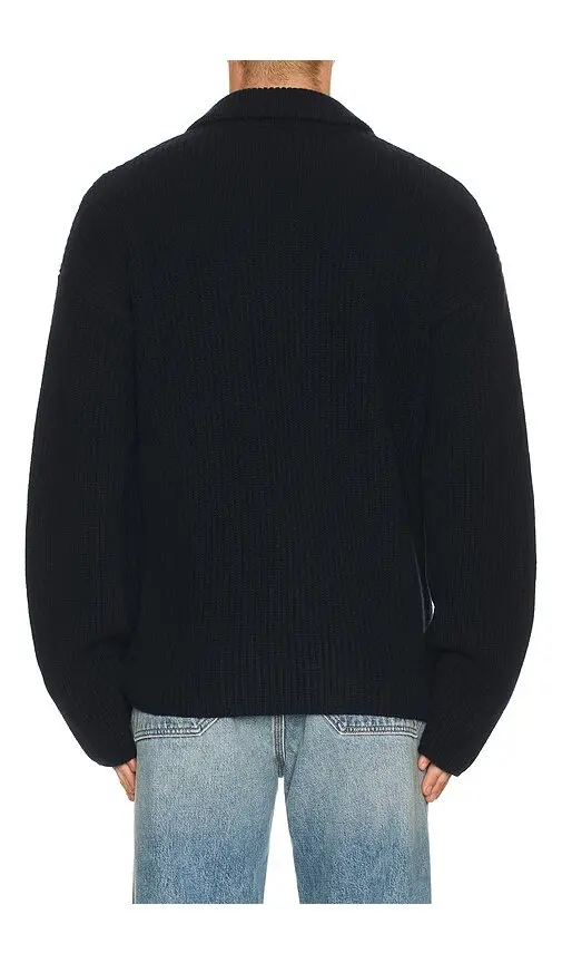 A.p.c. Pull Long Sleeve Polo In Navy