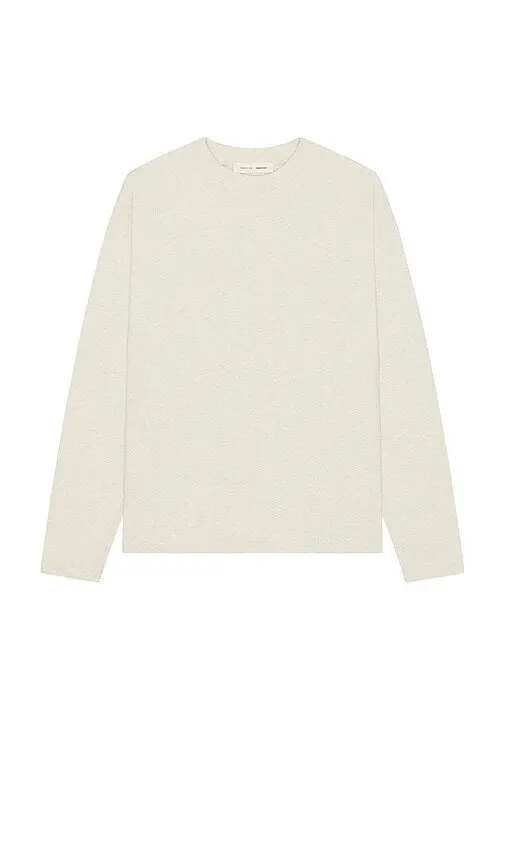 Fear Of God Classic Long Sleeve Tee In Grey - Oatmeal Heather