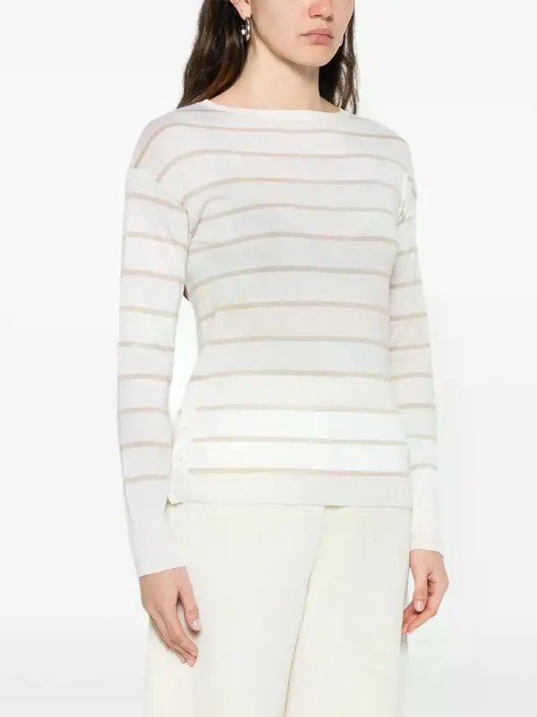 Max Mara Striped T-shirt - Neutrals