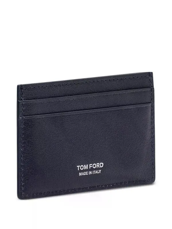TOM FORD Leather Card Holder - Blue