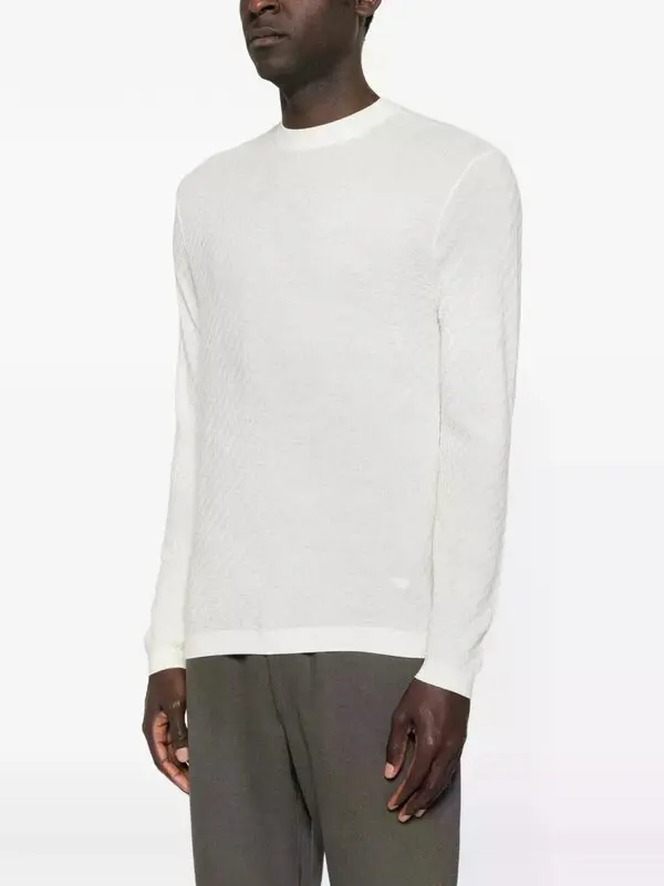 Emporio Armani Textured Crewneck Sweater
