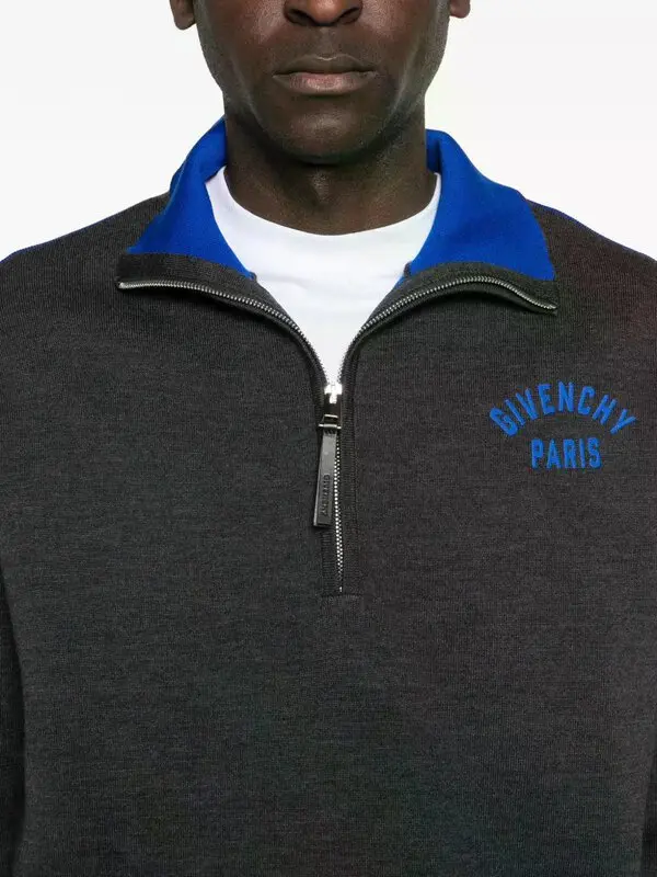 Givenchy Half-zip Logo Sweater