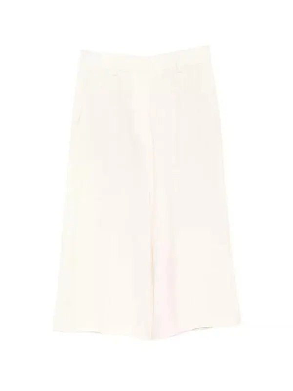 FORTE_FORTE Cropped Wide Leg Trousers - Neutrals