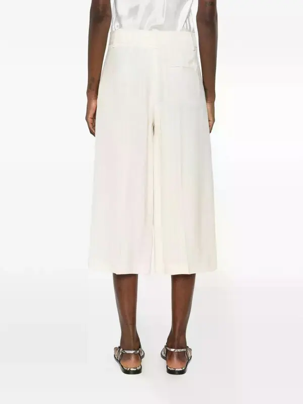 FORTE_FORTE Cropped Wide Leg Trousers - Neutrals