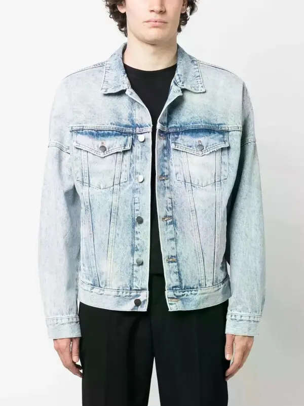 Palm Angels Logo-print Denim Trucker Jacket