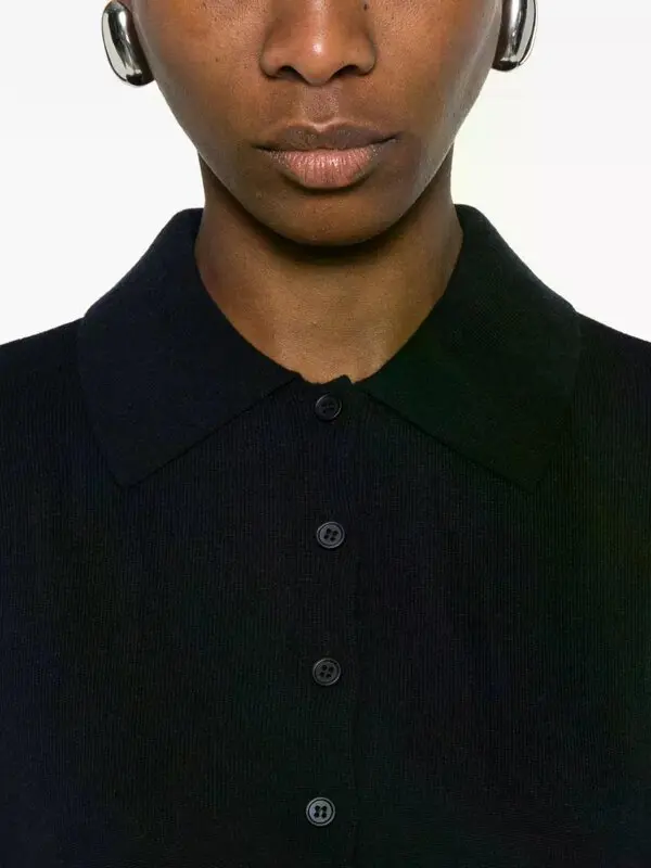 Max Mara Button-up Collar Polo Top