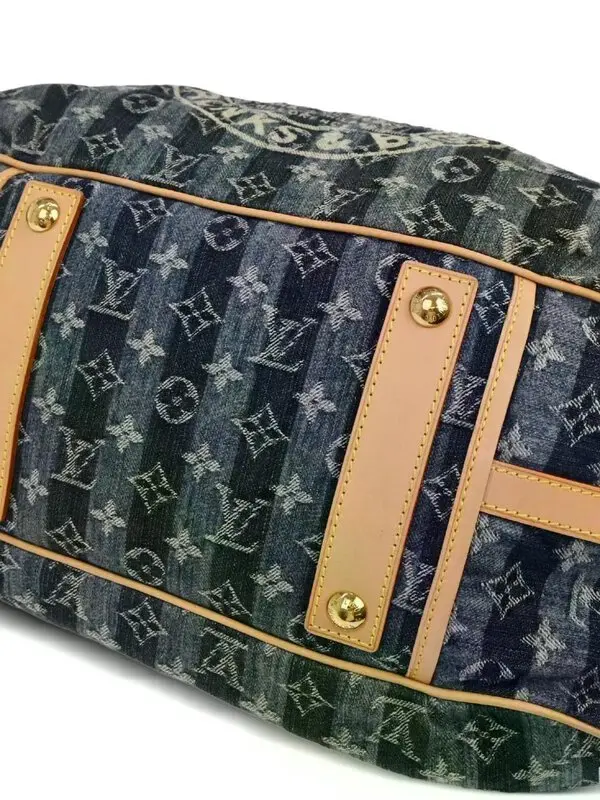 LOUIS VUITTON 2006 Gm Cabas Raye Tote Bag - Blue
