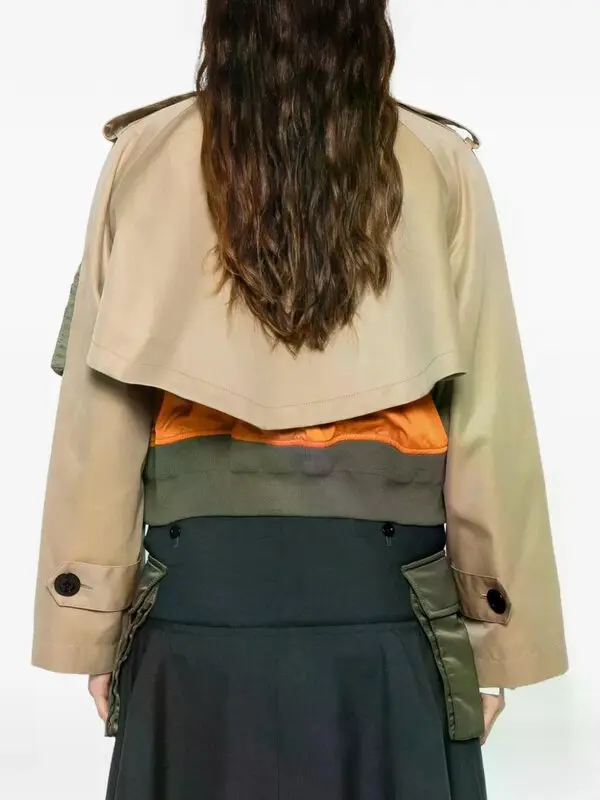 Sacai Double-breasted Gabardine Jacket