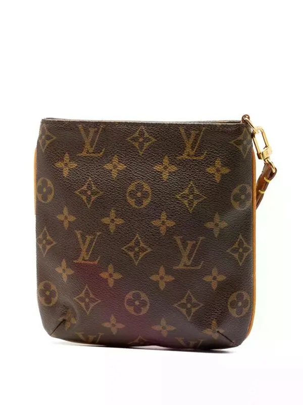 LOUIS VUITTON 2002 Monogram Partition Clutch - Brown