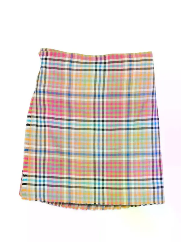 VIVIENNE WESTWOOD Plaid Frayed Hem Skirt