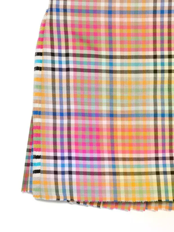 VIVIENNE WESTWOOD Plaid Frayed Hem Skirt